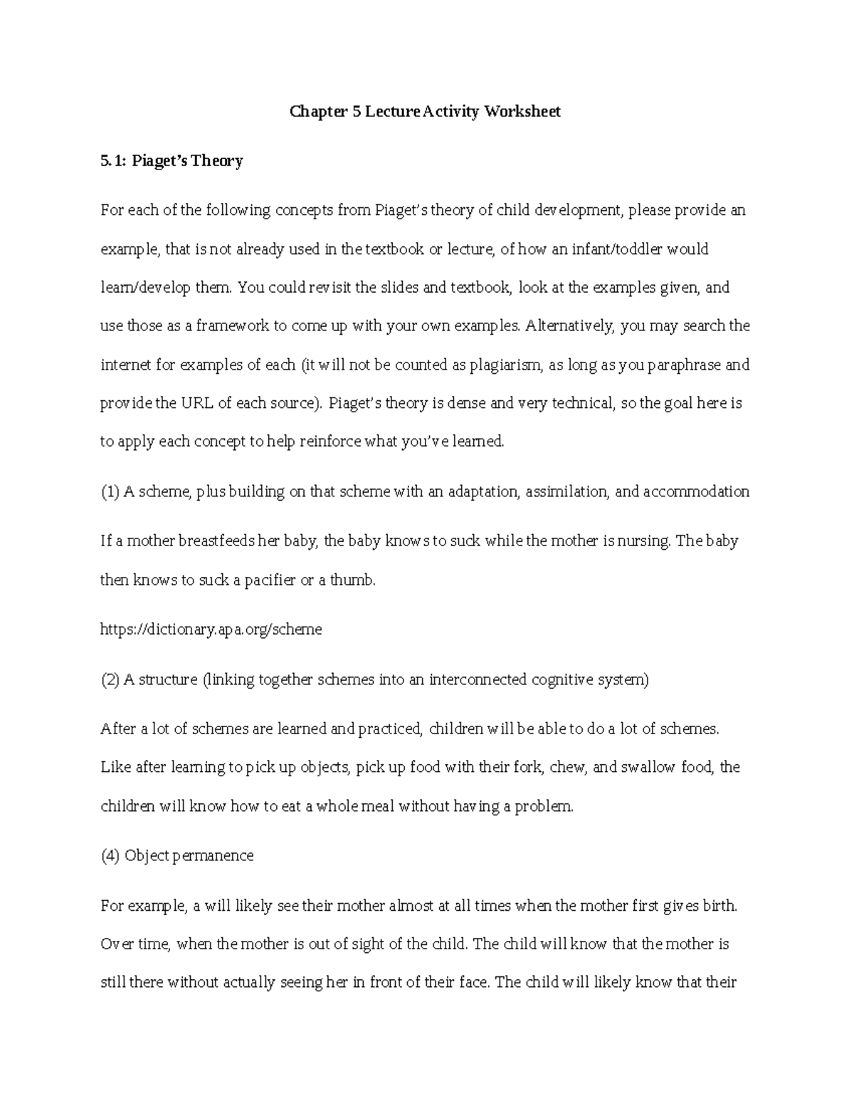 Chapter 5 WS Grace Frye - Chapter 5 Lecture Activity Worksheet 5 ...