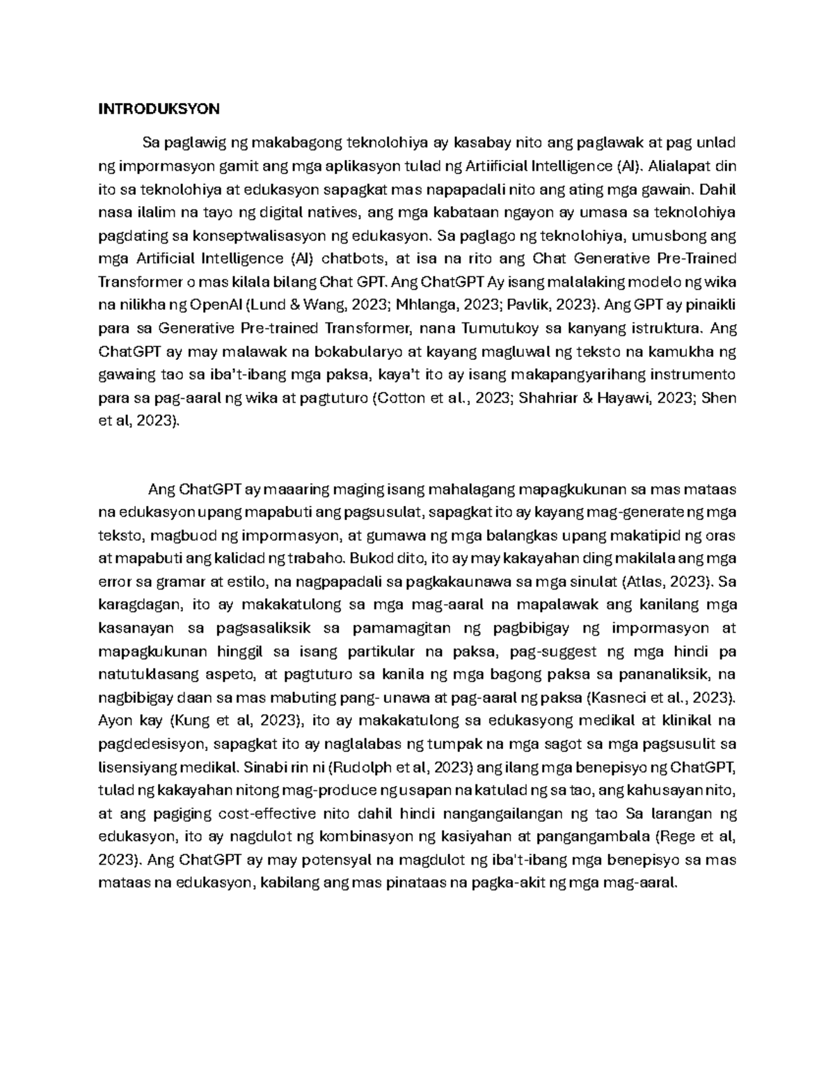 Complete Research Paper - INTRODUKSYON Sa paglawig ng makabagong ...