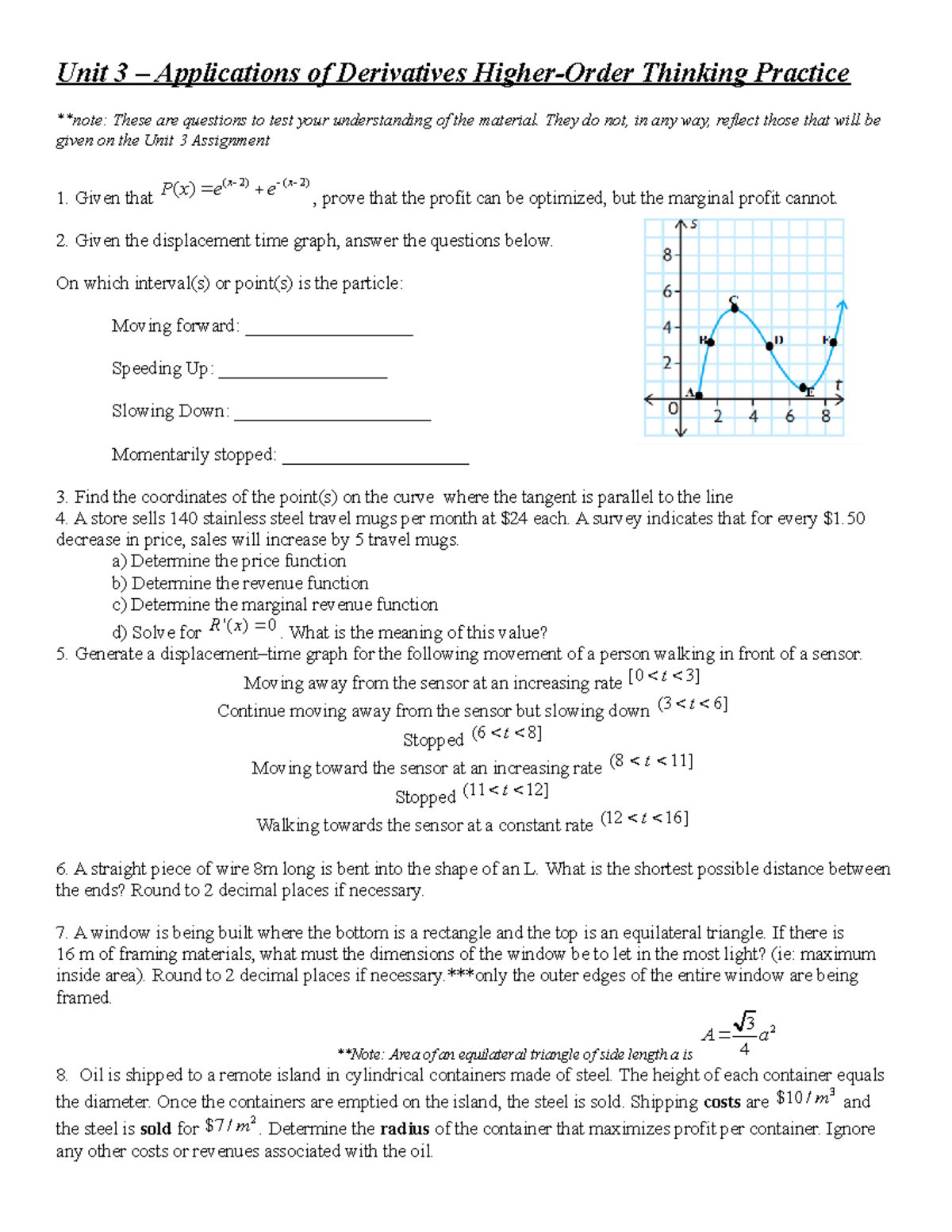 3.08 - Mathematical Models - HOT Practice - Unit 3 – Applications of ...