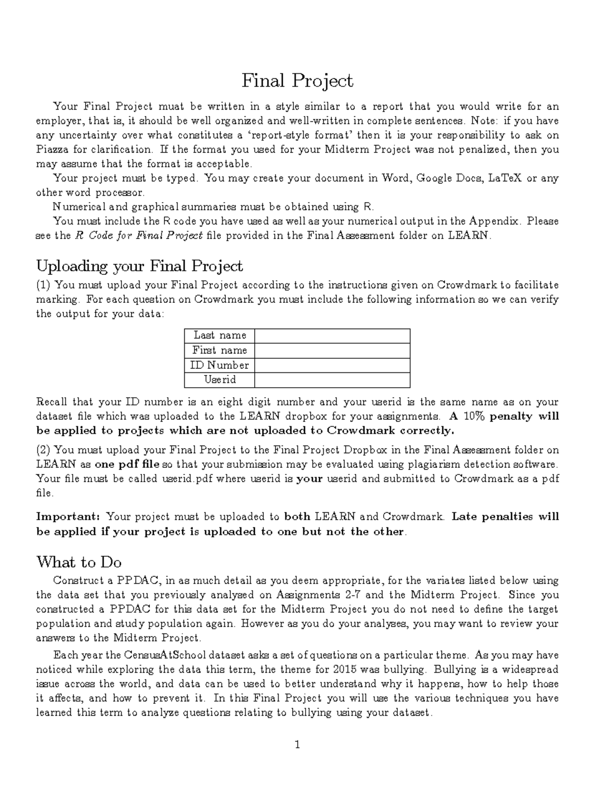 Final Project - Cs 246 - UWaterloo - Studocu