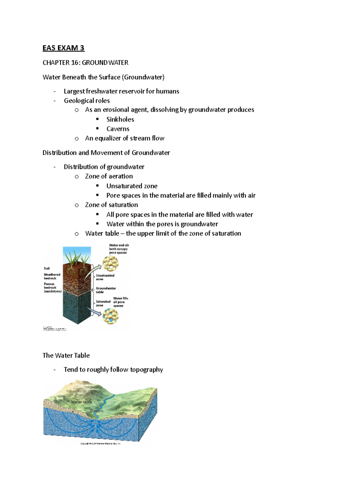 EAS EXAM 3 - Summary Earth Processes - EAS EXAM 3 CHAPTER 16 ...
