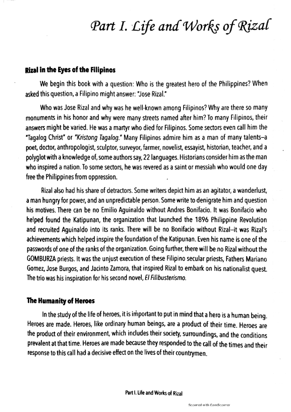 Rizal Notes 1 - Part I. Life and Works of Rizal Rizal in the Eyes of ...