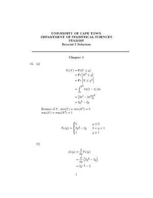 STA2030S 2022 Tutorial 9 Solutions - UNIVERSITY OF CAPE TOWN DEPARTMENT OF STATISTICAL SCIENCES ...