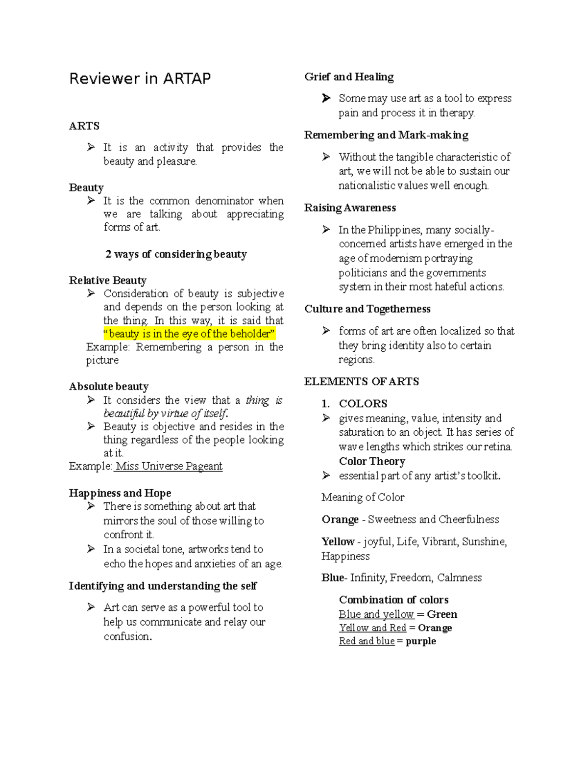 Artap-reviewer - Reviewer in ARTAP ARTS It is an activity that provides the beauty and pleasure ...