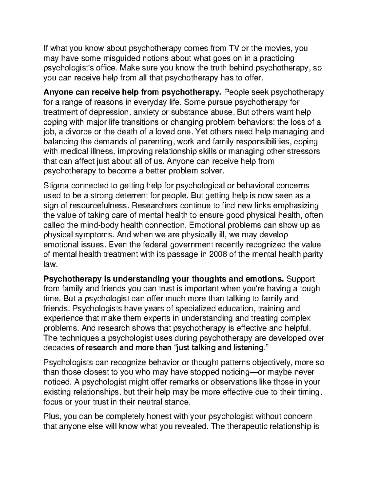 Psychotherapy Notes - If what you know about psychotherapy comes from ...