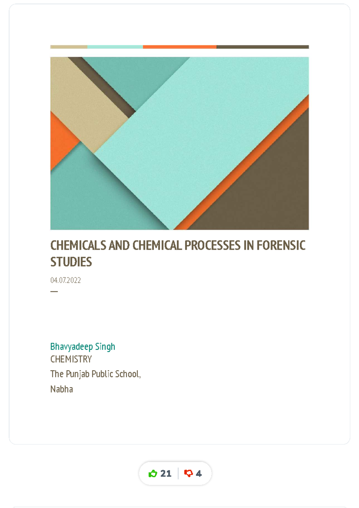 Chemistry-project-work compress - CHEMICALS AND CHEMICAL PROCESSES IN ...