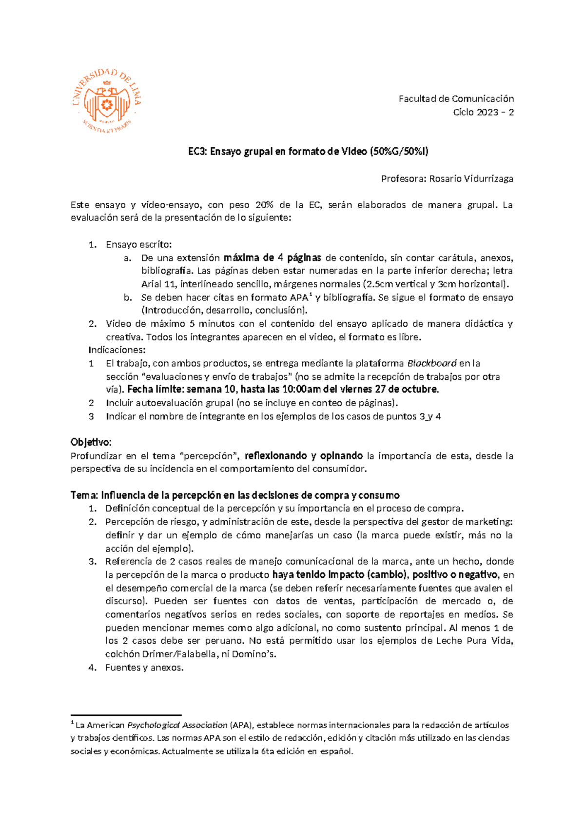 EC ensayo grupal - COMP - ffggh - Facultad de Comunicación Ciclo 2023 ...