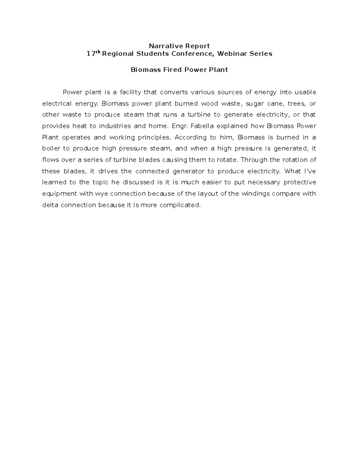 Narrative Report 6 - Narrative Report 17 th Regional Students ...