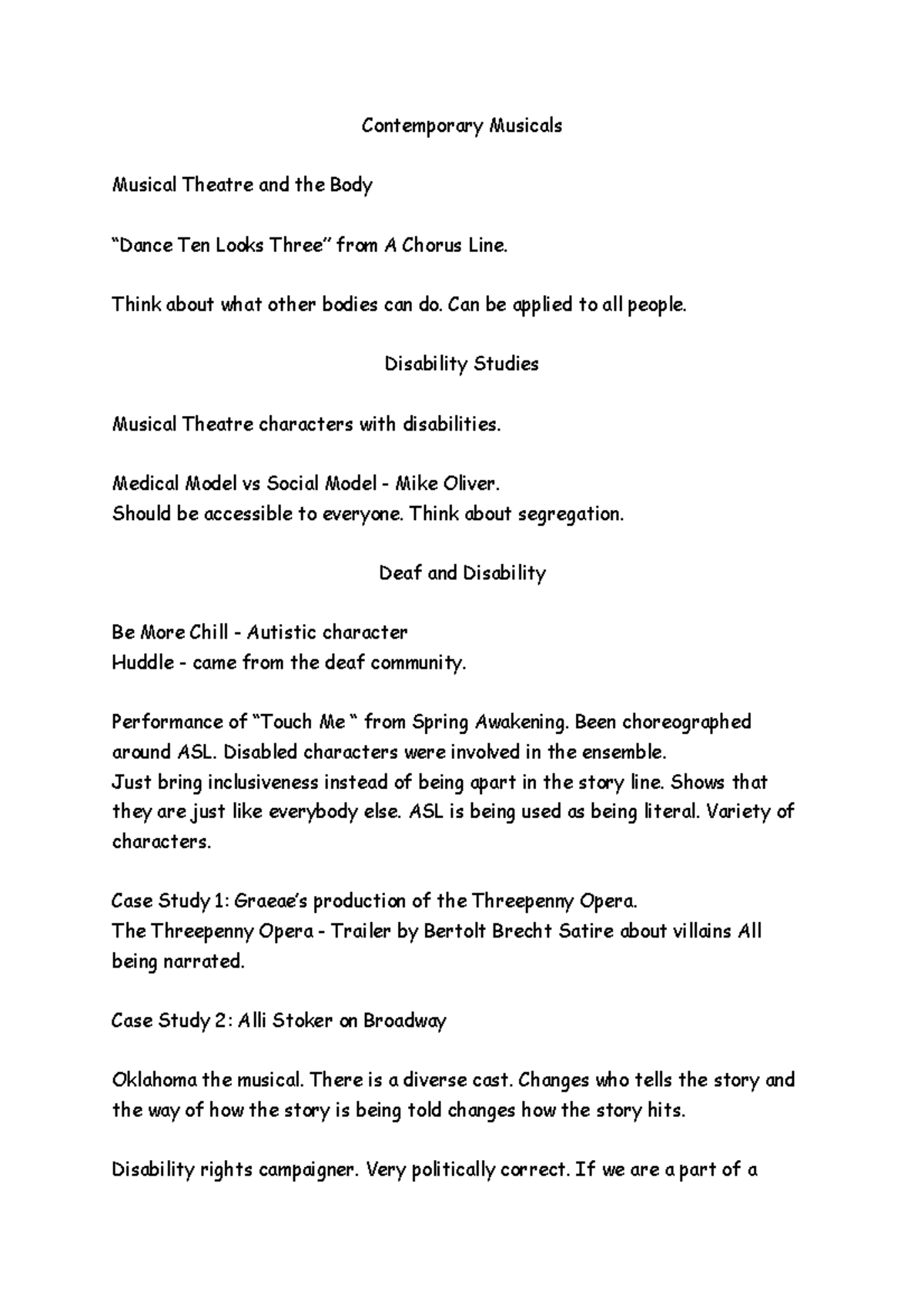 Contemporary Musicals - Contemporary Musicals Musical Theatre and the ...