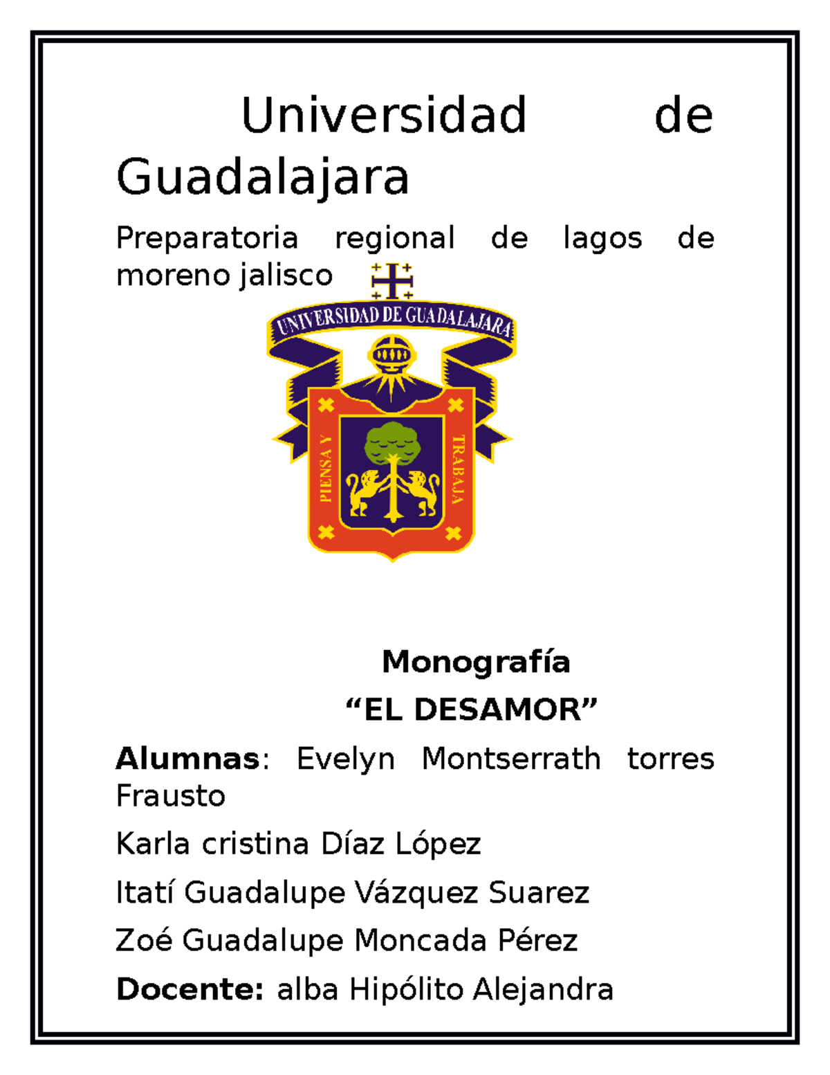 Universidad de Guadalajara - Universidad de Guadalajara Preparatoria ...