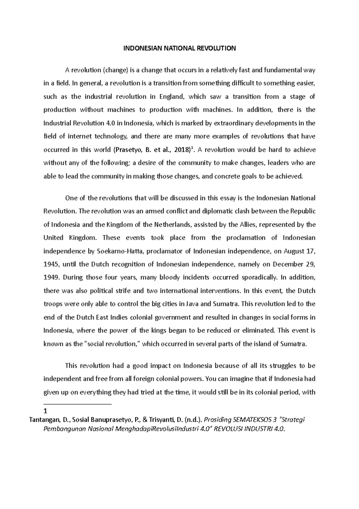 Indonesian National Revolution - INDONESIAN NATIONAL REVOLUTION A ...