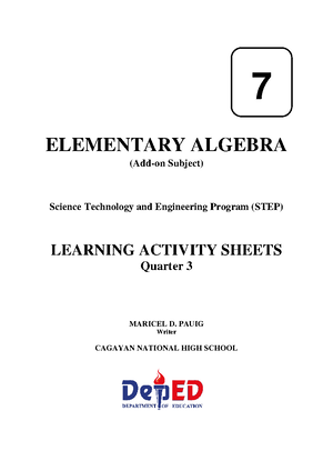 Mathematics 9 Module 7 - Triangle Trigonometry - Mathematics Learner’s ...