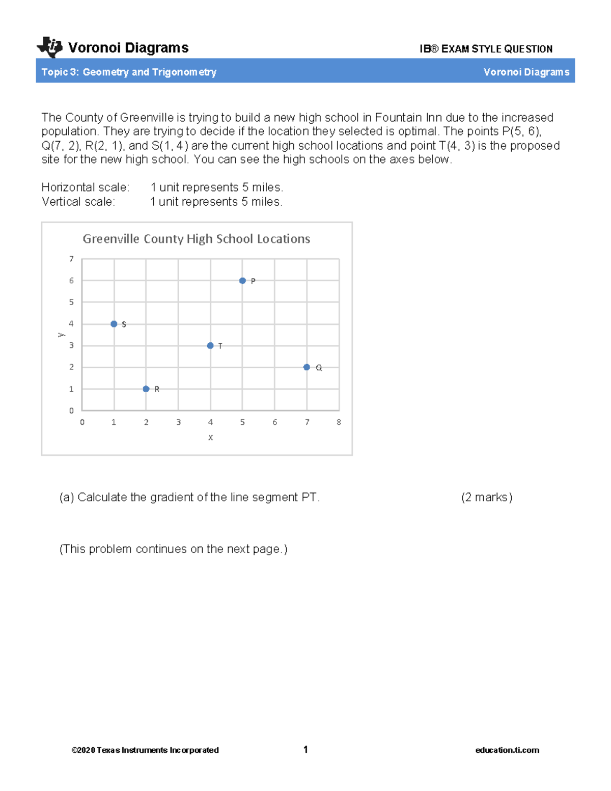 Voronoi-Diagrams assignment - Voronoi Diagrams IB® EXAM S TYLE QUESTION ...