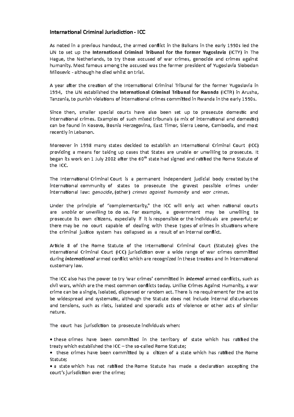 International Criminal Court document - International Criminal ...