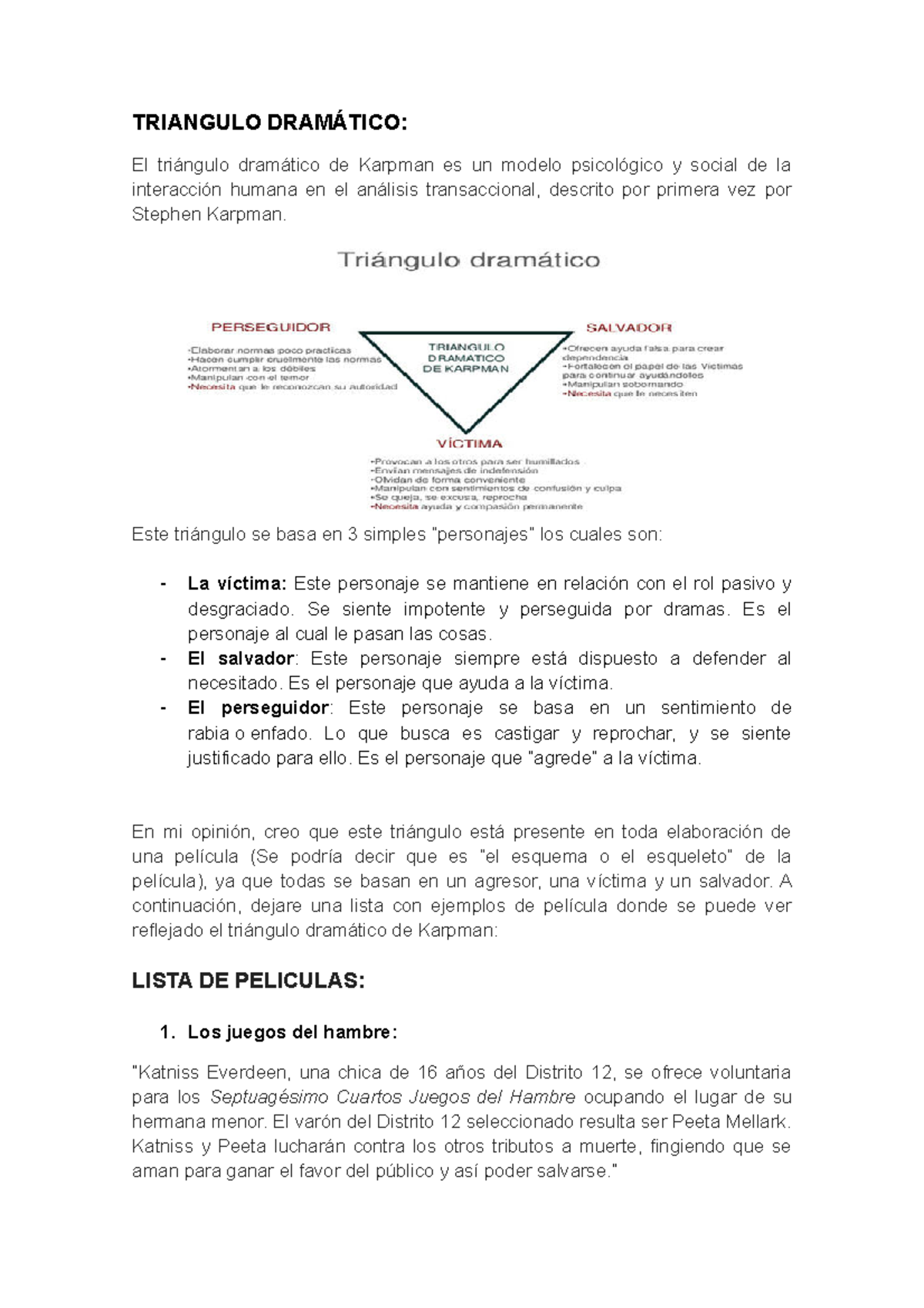 Triangulo dramatico - TRIANGULO DRAMÁTICO: El triángulo dramático de ...