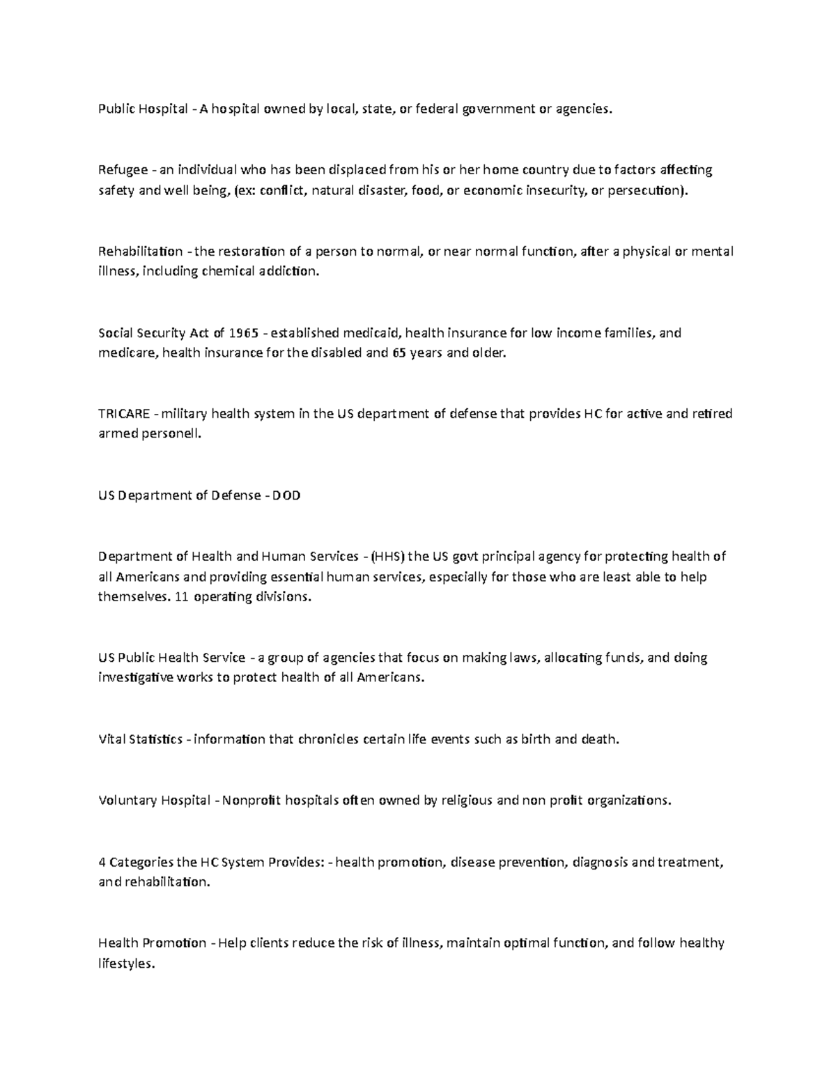 HSA 3104- 7 - HSA 3104: Into to Health Professions - Public Hospital ...