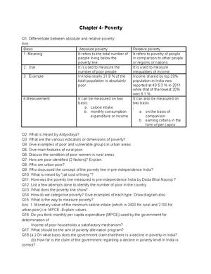 4 Causes Of Poverty - Notes by Mr. Jeevan Manoj - Causes of Poverty in ...