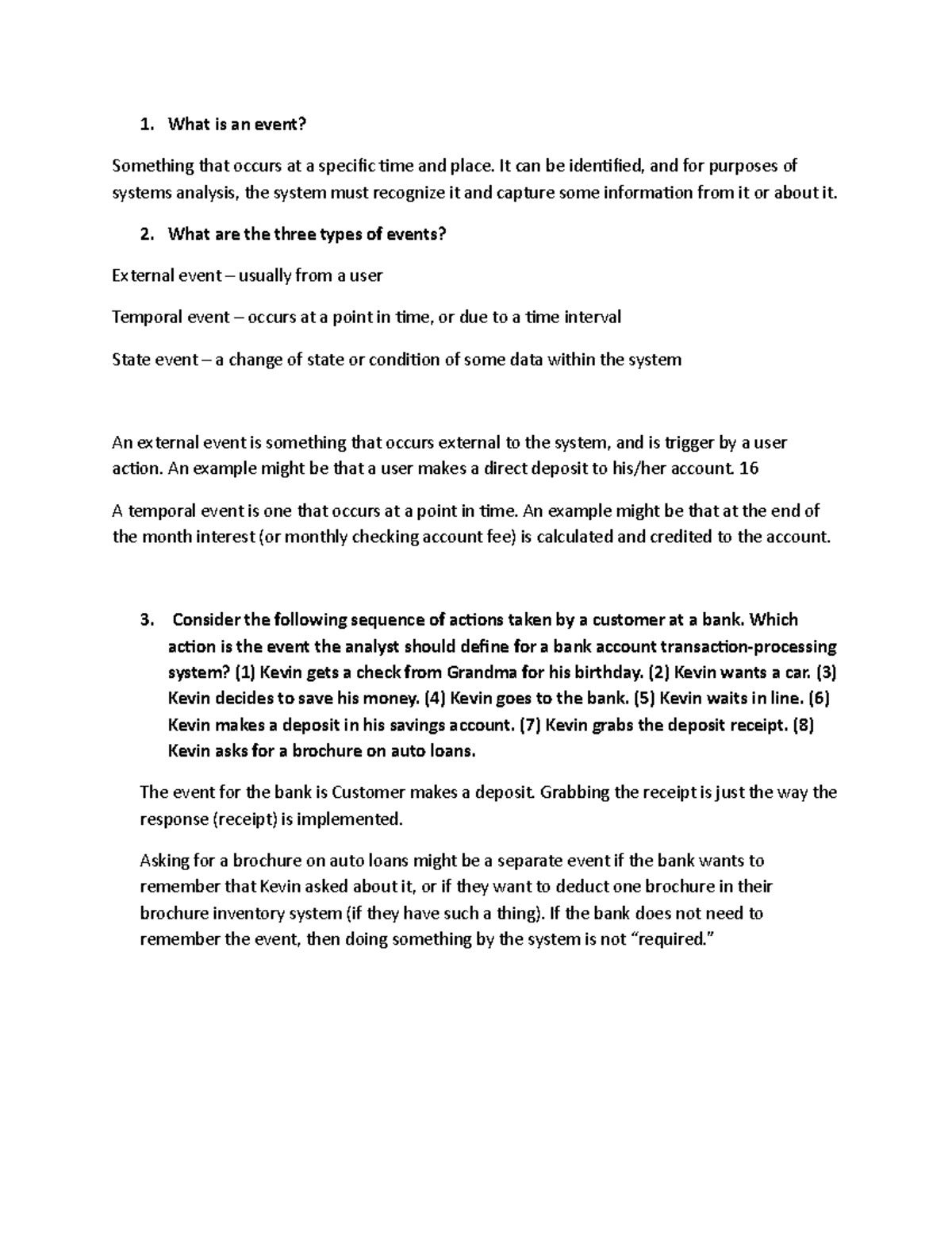 Tutorial- Wk 6.....What is an event - What is an event? Something that ...