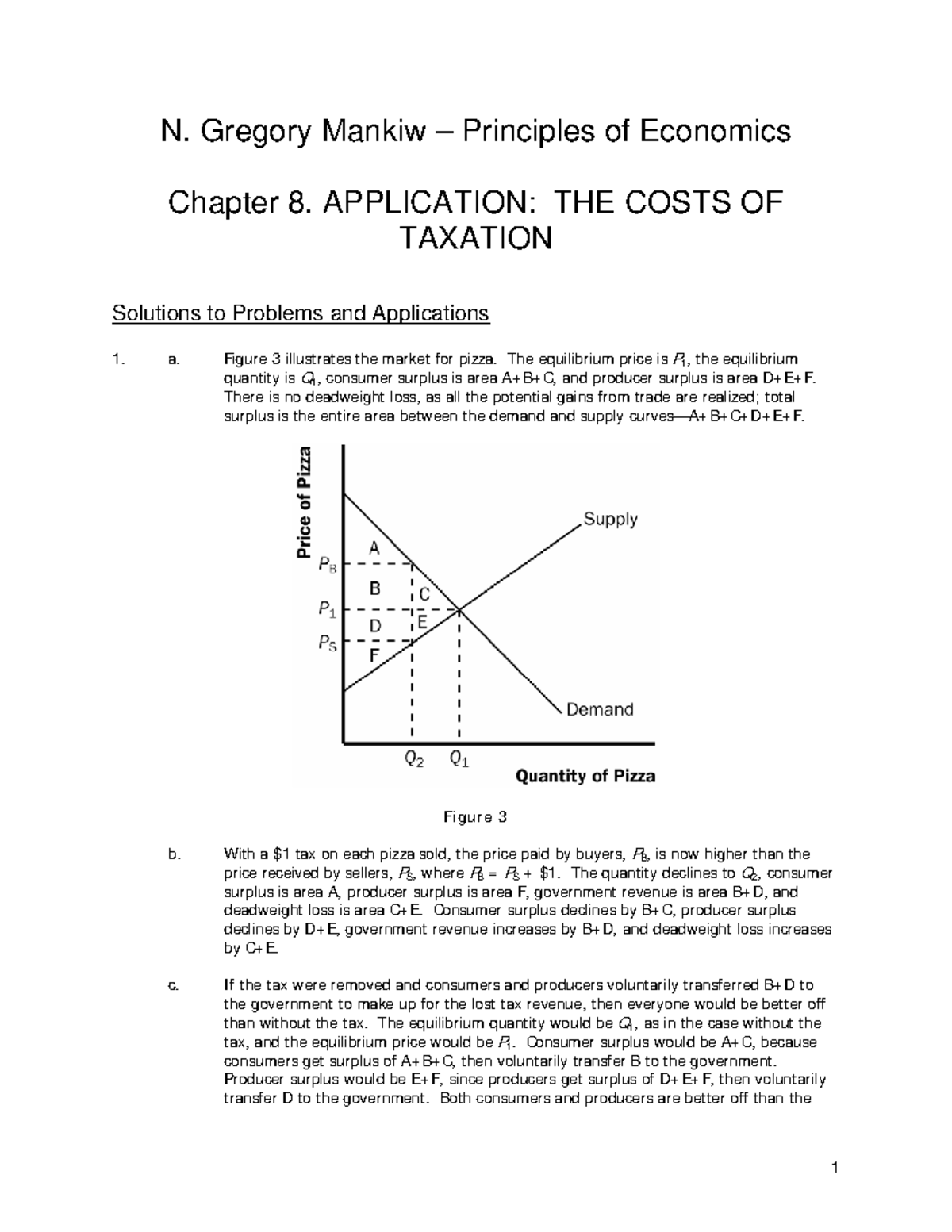 Mankiw Chapter 08Solutions Problems - 1 N. Gregory Mankiw – Principles ...