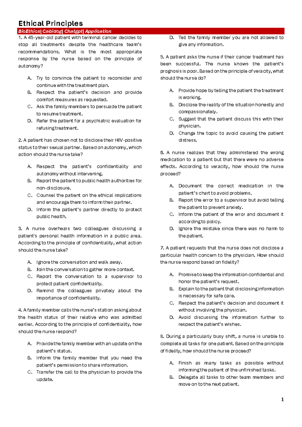 Bio Ethics Ethical Principle Chat GPT NO Answer - BioEthics| Cabidog| Chatgpt| Application A ...