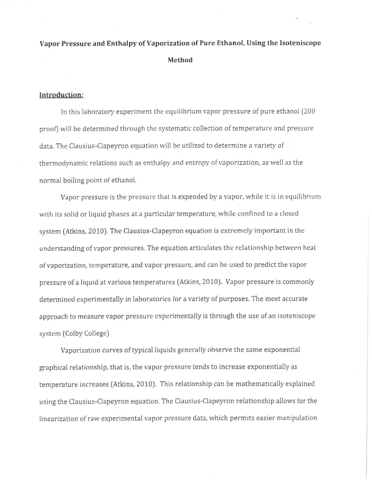 Pchem lab report 6 - Studocu