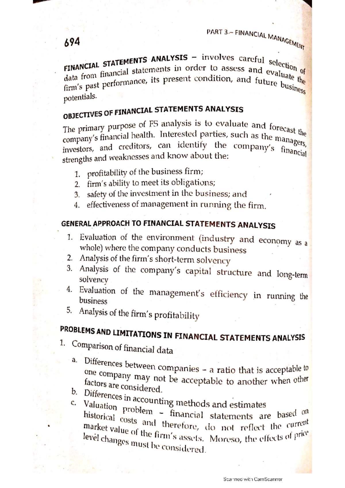 Financial Statement Analysis Lecture - Accountancy - Studocu