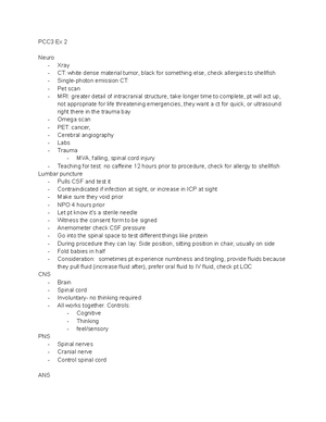 PCC III Exam 3 Review - PCC III Exam 3 Review 1. Know the facts ...