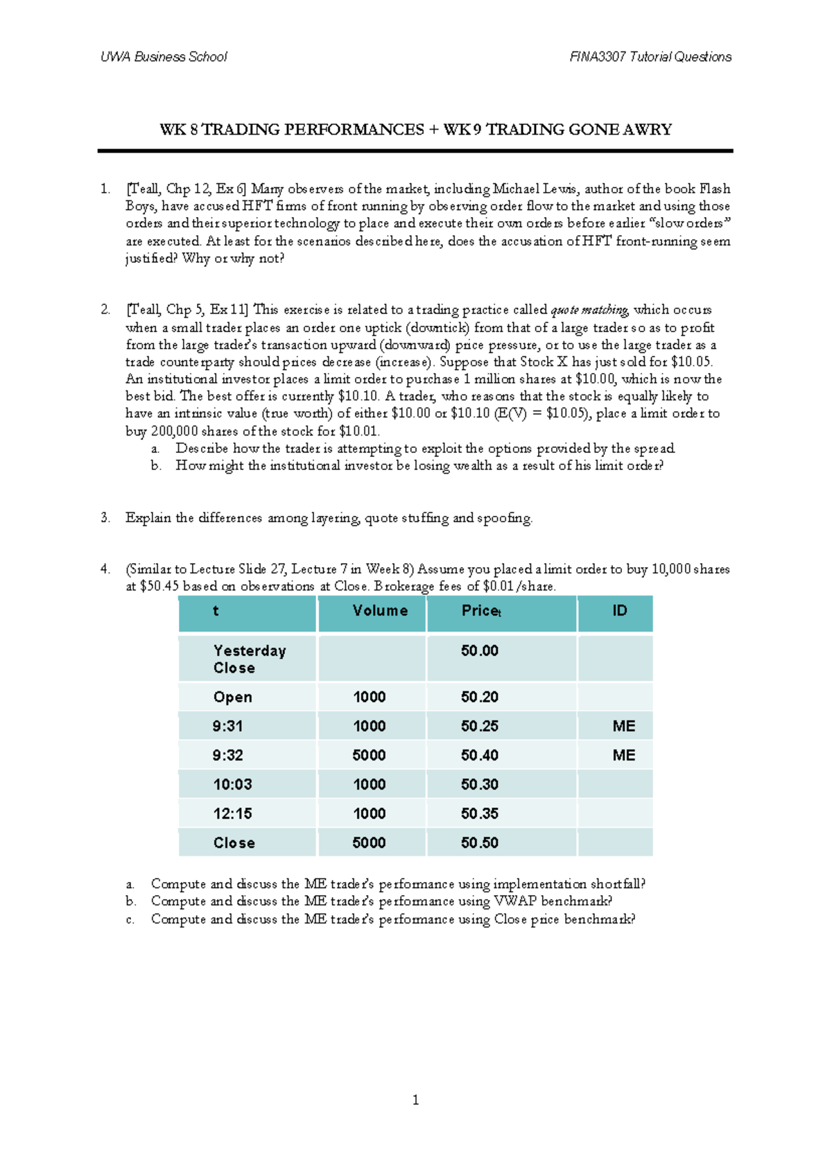 WK08&09 2021 - Week 8/9 Tute Questions - UWA Business School FINA3307 ... WK08&09 2021 - Week 8/9 Tute Questions - UWA Business School FINA3307 ...