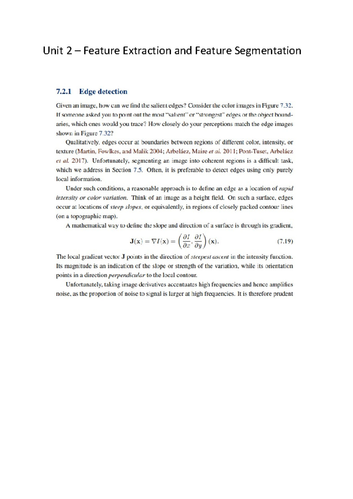 Unit2 - material aids students - Unit 2 – Feature Extraction and ...