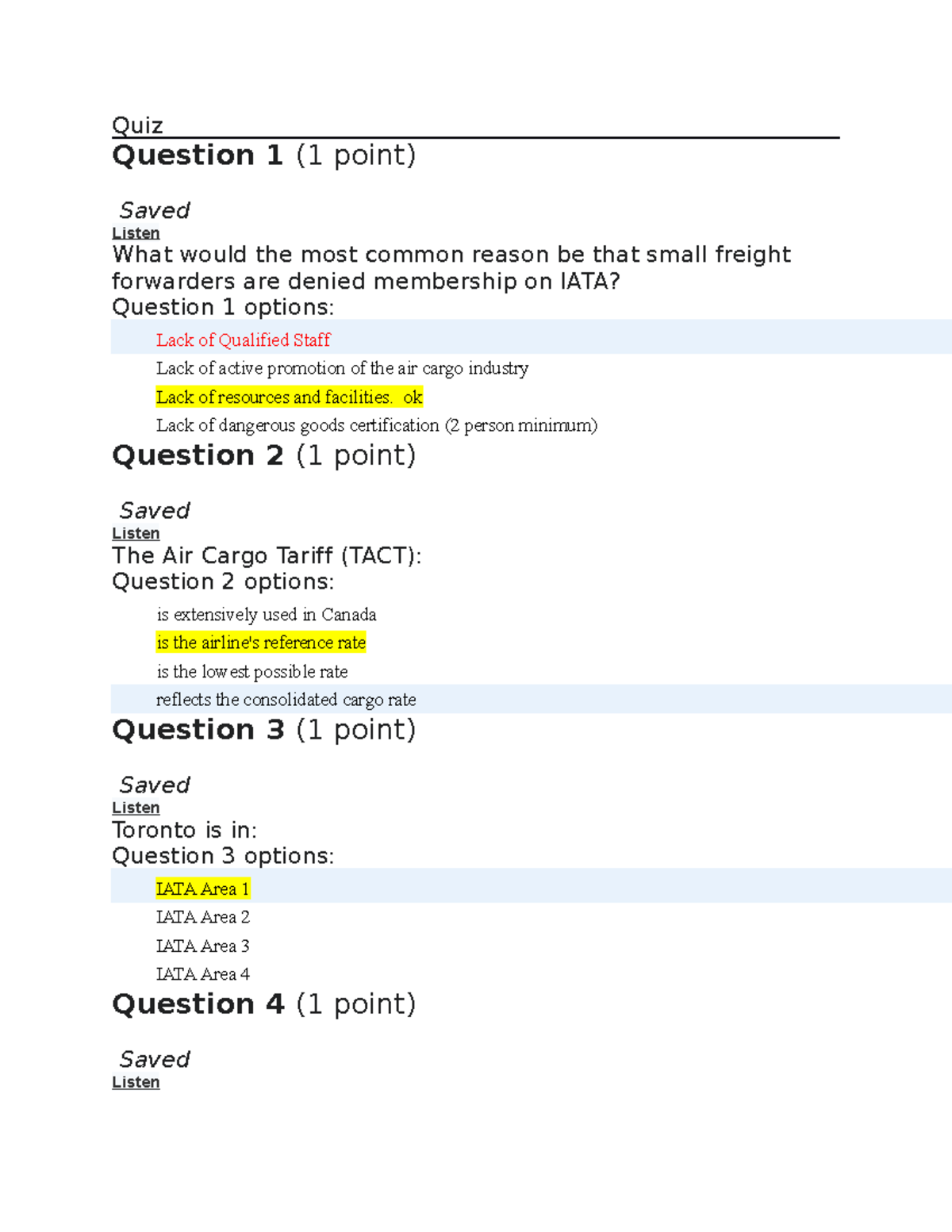 1ST Attempt, - quiz - INTL-222 - Centennial College - Studocu