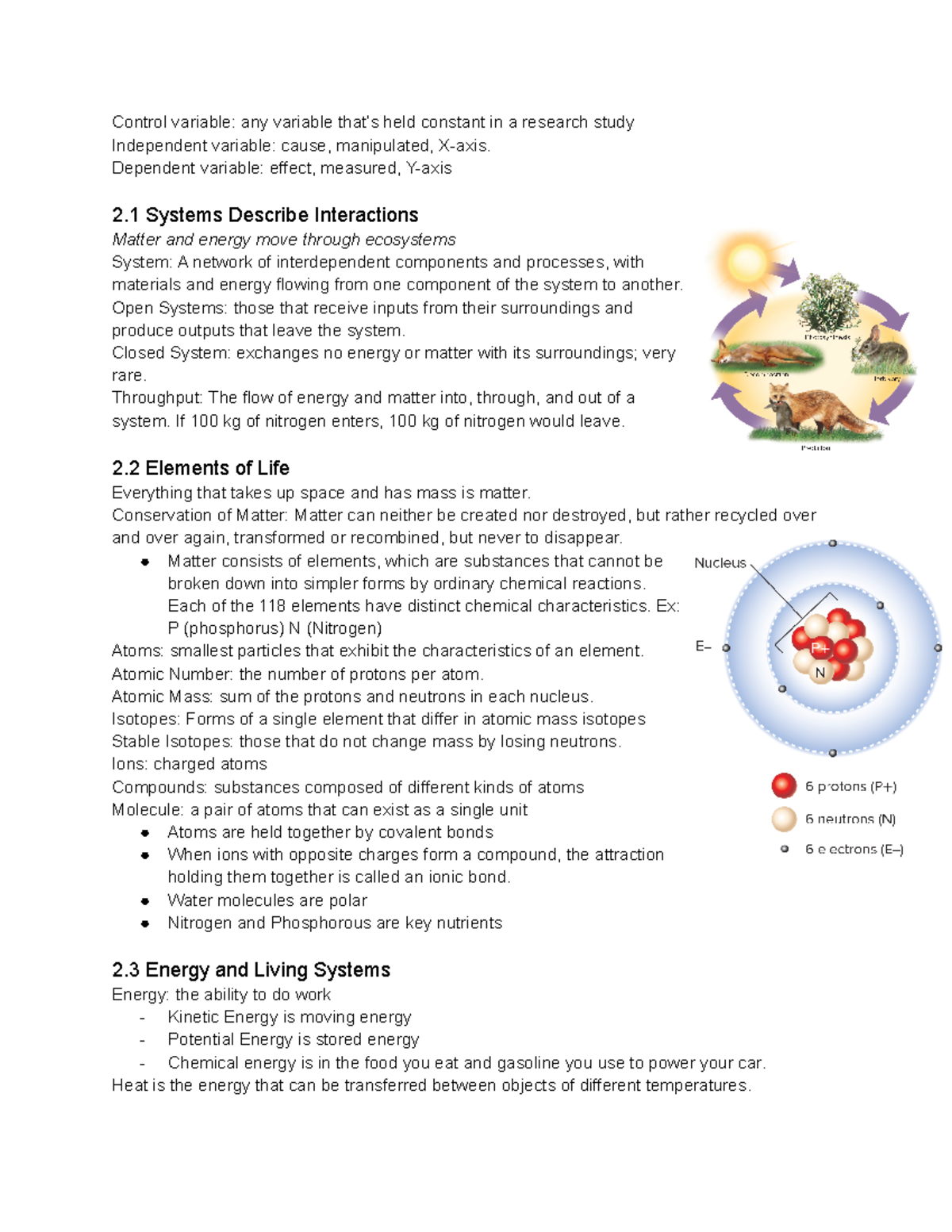 Env. Bio Week 2 - Notes for Environmental Biology Week 2 Smartbook ...