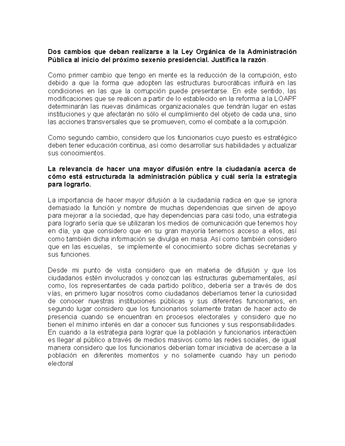 Loapf FORO DE Discusion - Dos cambios que deban realizarse a la Ley ...