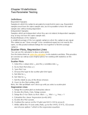 Chapter 1-4 Notes for Exam - Statistics → science of collecting ...