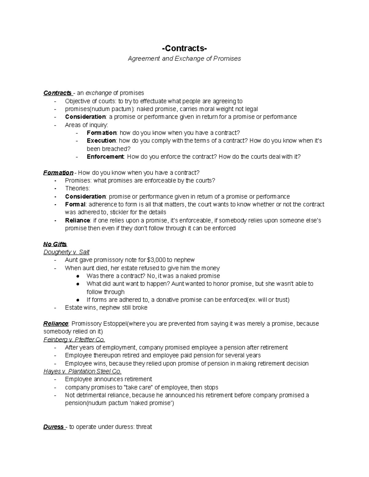 Lecture - Contracts - Professor Ian Drake Introduction to Law ...