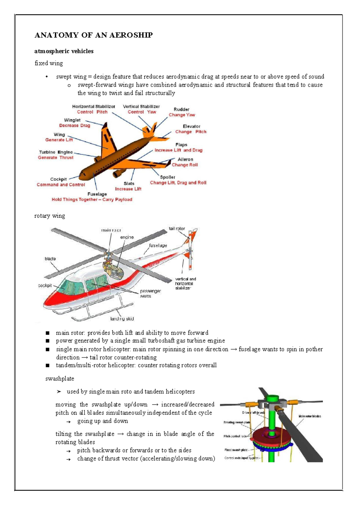 UNIT 3 Anatomy OF AN Aeroship - ANATOMY OF AN AEROSHIP atmospheric ...