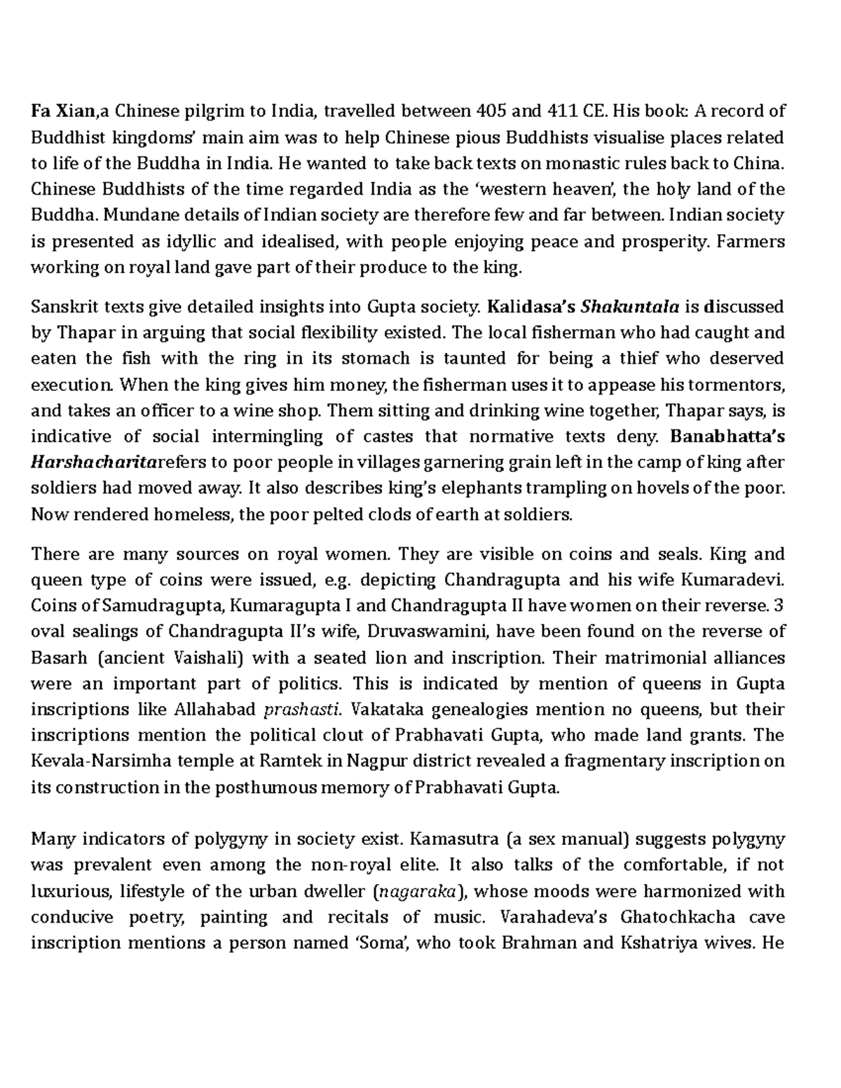 Varna Jatis and Marriage - Fa Xian,a Chinese pilgrim to India ...