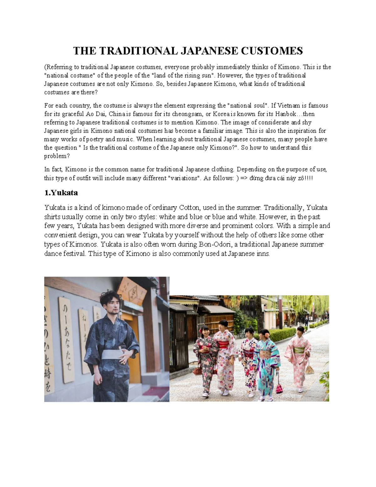 THE Traditional Japanese Customes - THE TRADITIONAL JAPANESE CUSTOMES ...