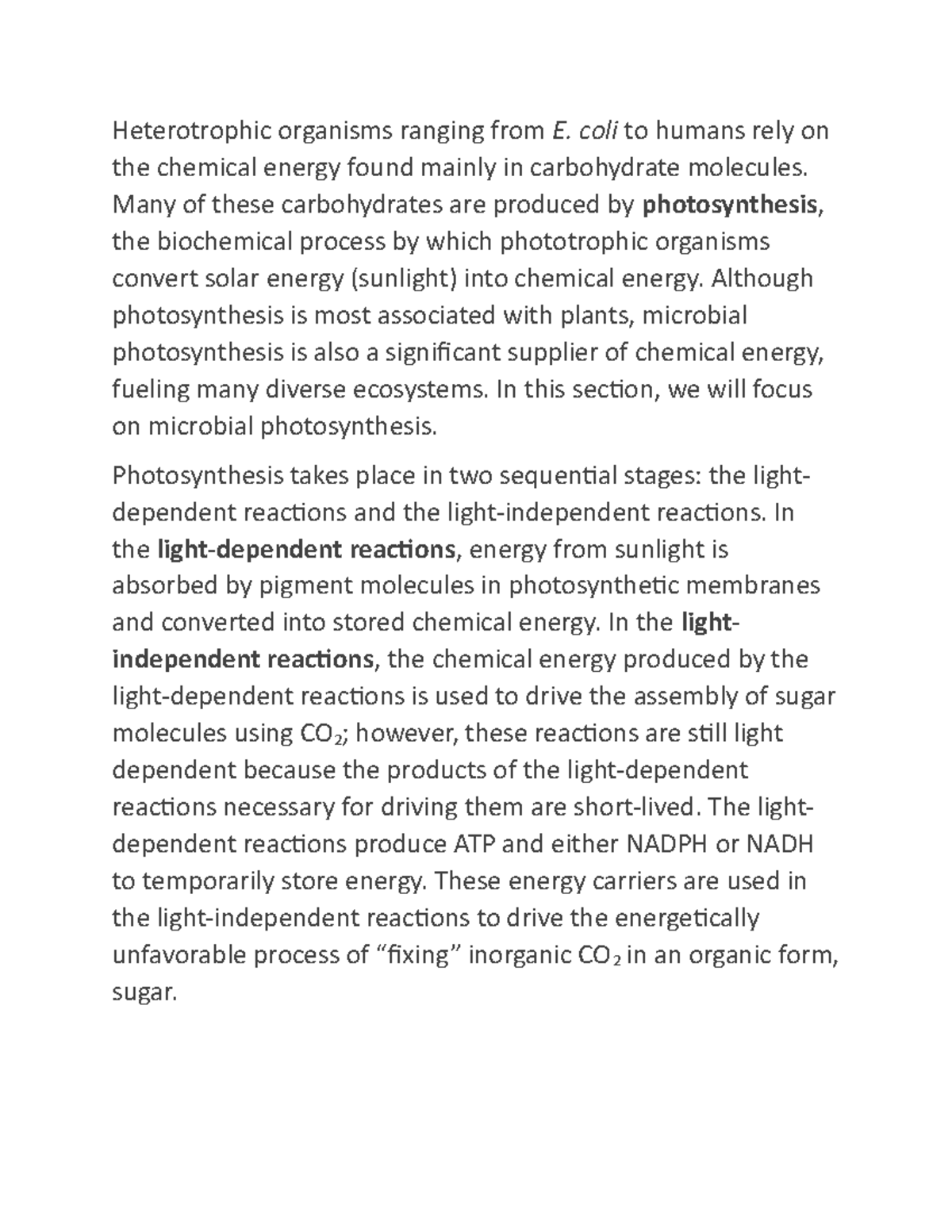 Photosynthesis - Lecture notes 7 - 17976 - BCU - Studocu