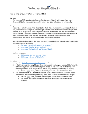 ENV 101 Module One Worksheet - ENV 101 Module One Worksheet This ...