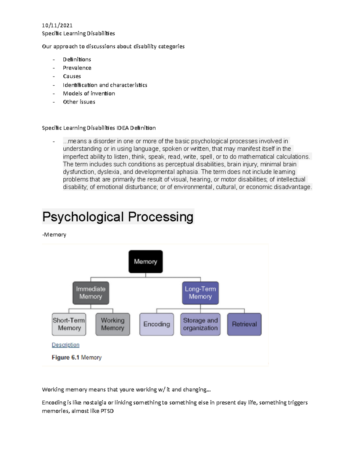 Specific Learning Disabilities - . a disorder in one or more of the ...