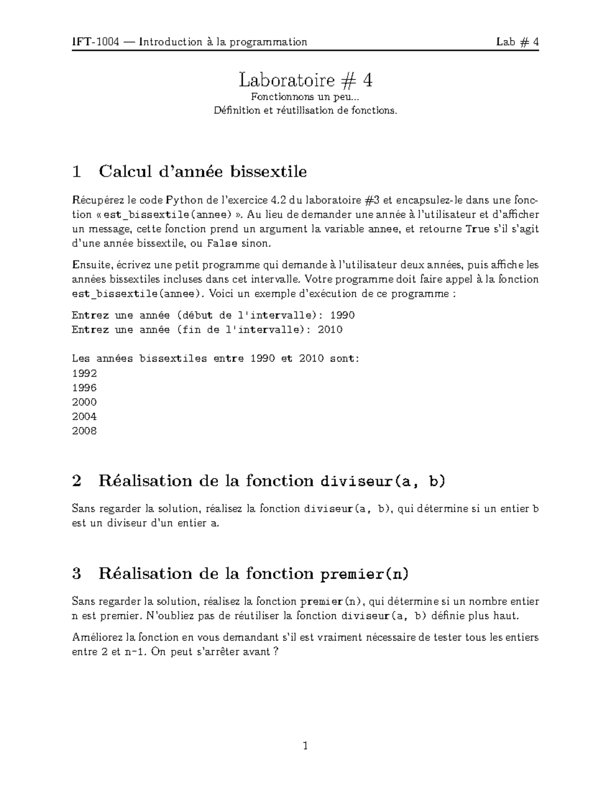 IFT-1004 A2021 TD04 - PDF de la 4e séance de TD - IFT-1004 — Introduction à la programmation Lab ...