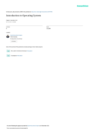 Ch1 introduction - Solution to Chapter 1 of Operating System Concept ...