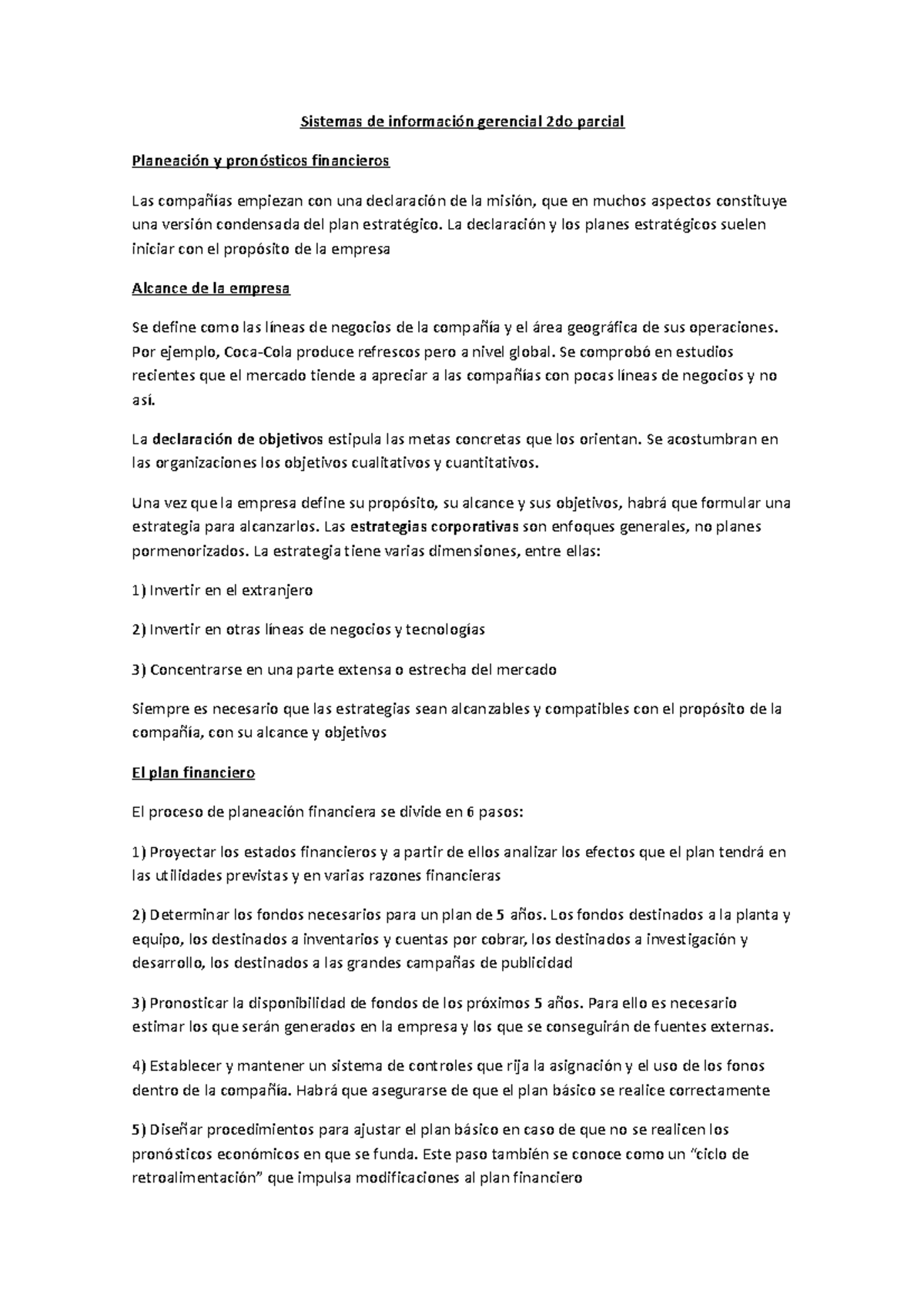 Sistemas de información gerencial 2do parcial - Sistemas de información gerencial 2do parcial ...