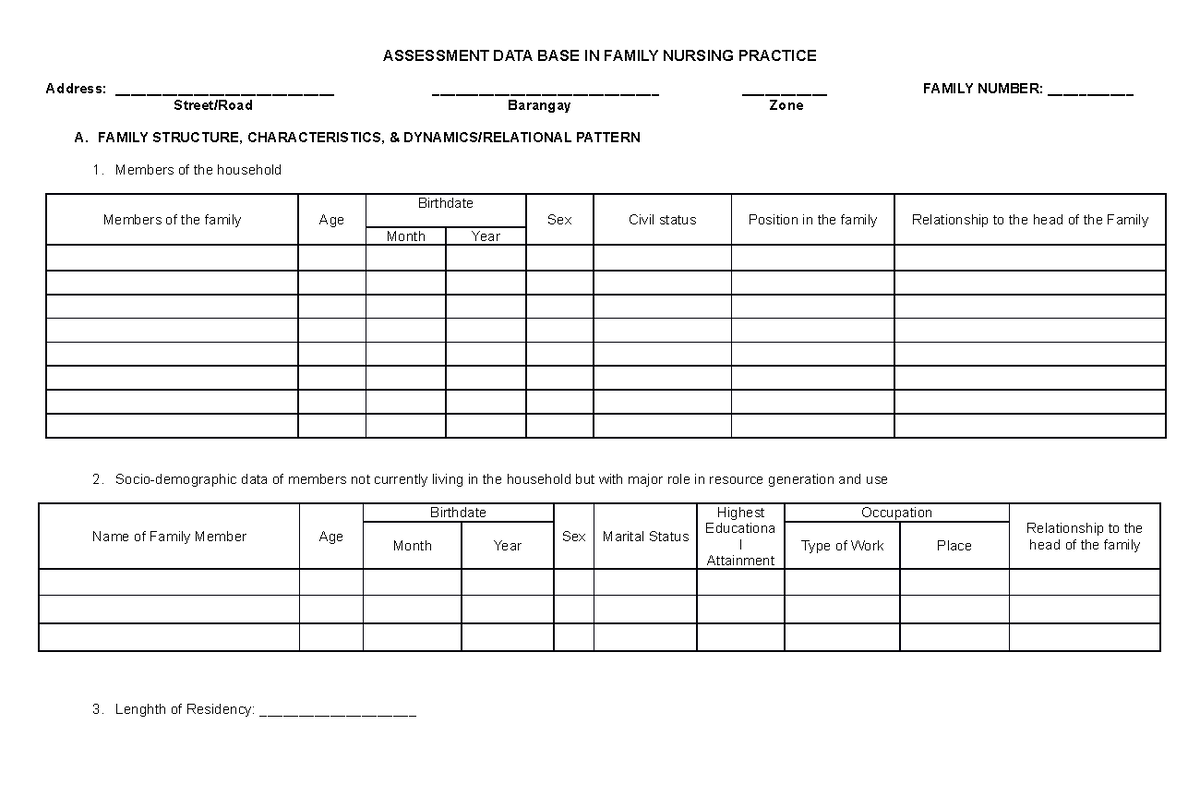ADB-Format - im super shy super shy - ASSESSMENT DATA BASE IN FAMILY ...