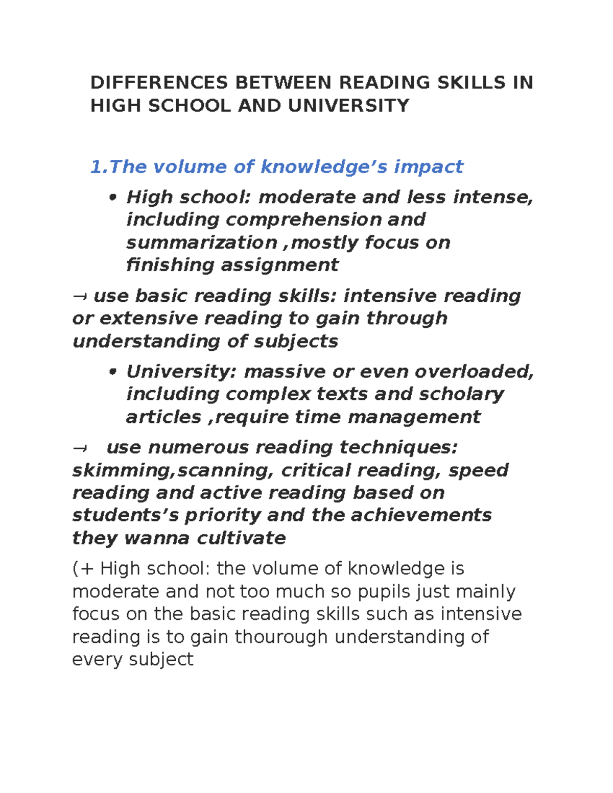 Group-presentation - no idea - DIFFERENCES BETWEEN READING SKILLS IN ...