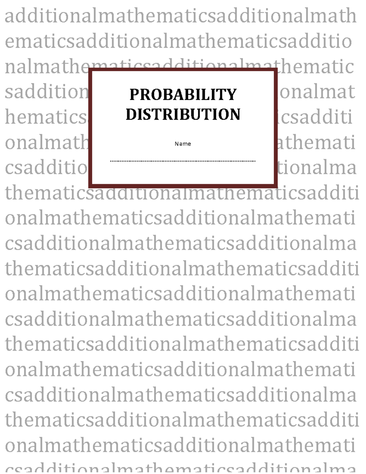 Probability Distribution Addmaths - additionalmathematicsadditionalmath ...
