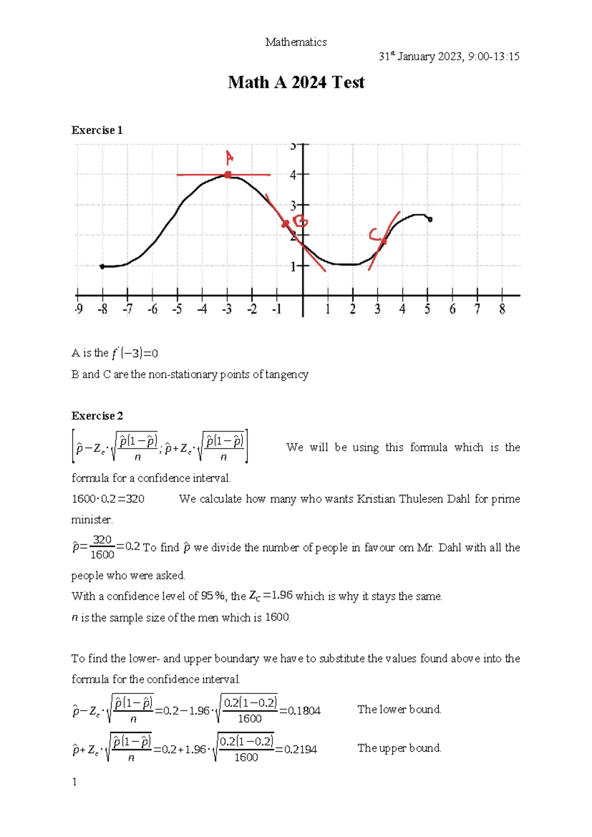 Math A 2024 Test - Det er en matematik A terminsprøve for 2024 lavet af ...