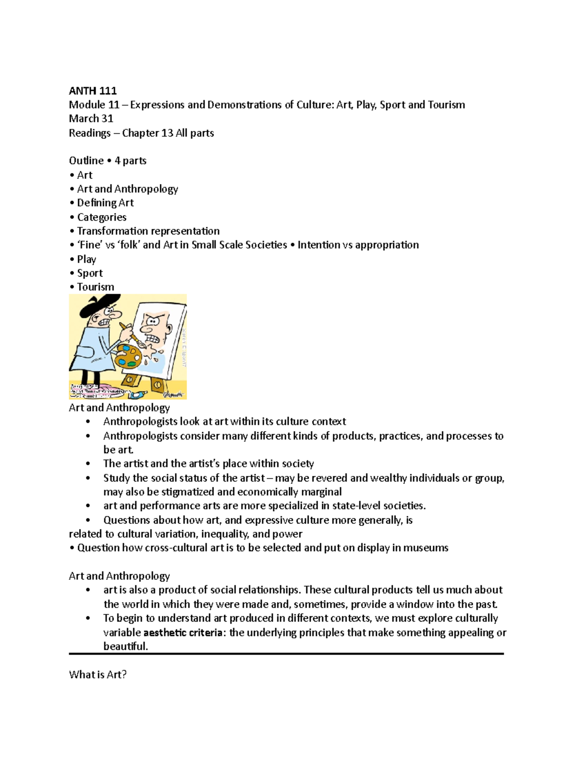 Anthro 111 module 11 powerpoint notes - ANTH 111 Module 11 ...