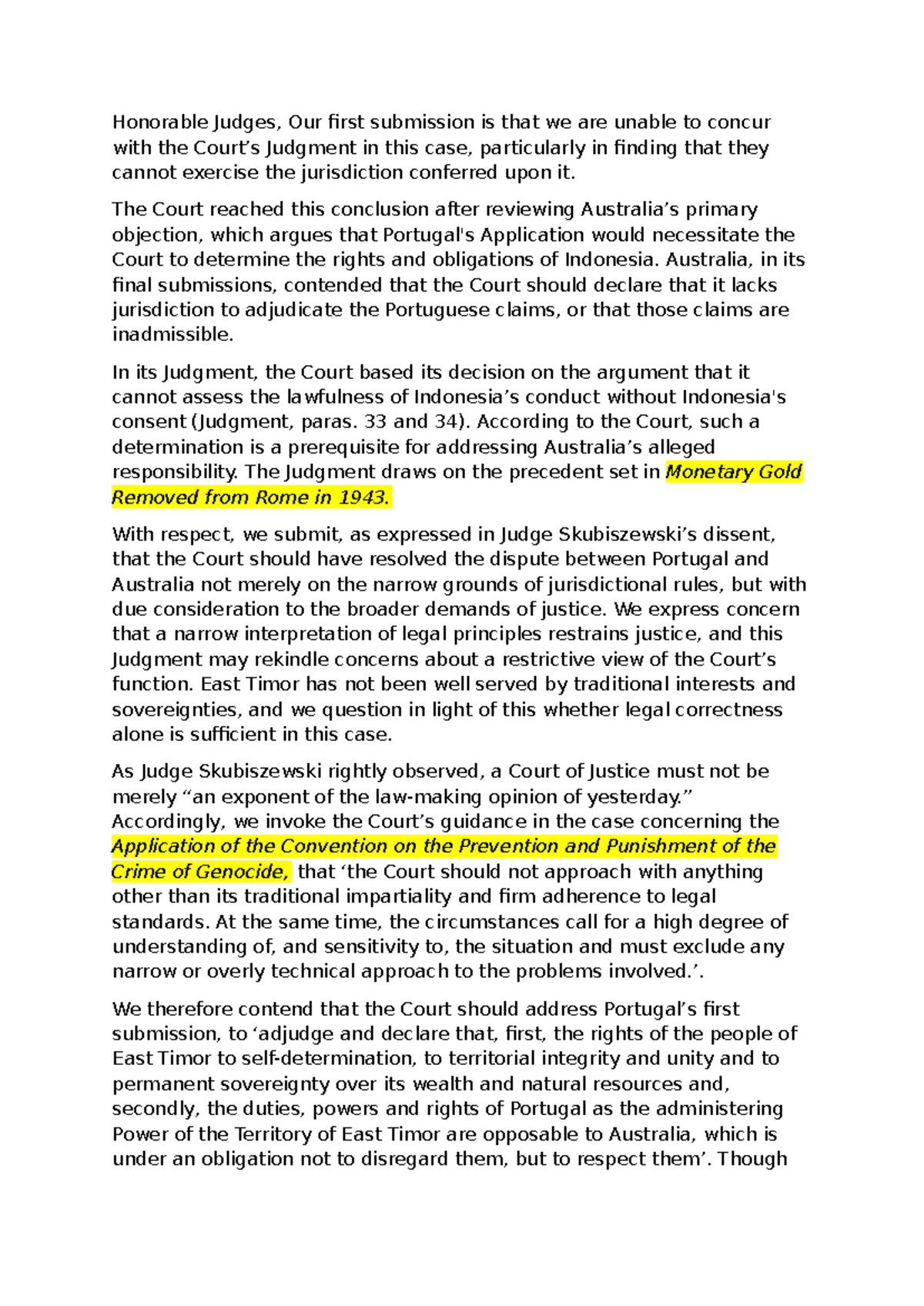 AT2 PIL draft - Honorable Judges, Our first submission is that we are ...