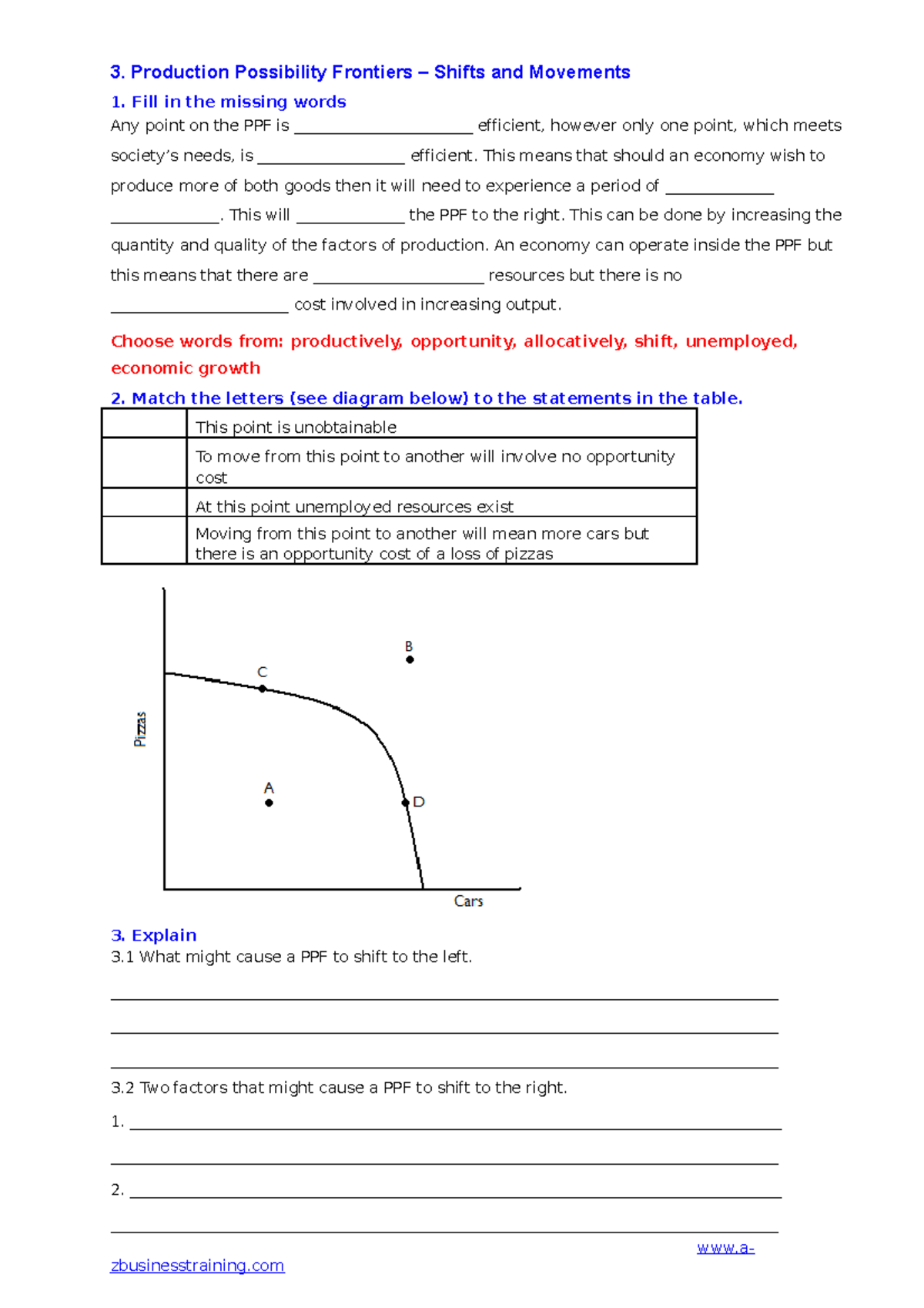 3 PPF Shifts and movements Ed - 3. Production Possibility Frontiers ...